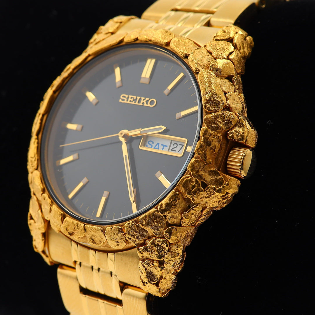 Seiko Gold Nugget Overlay Watch by Orocal – Nuggets By Grant